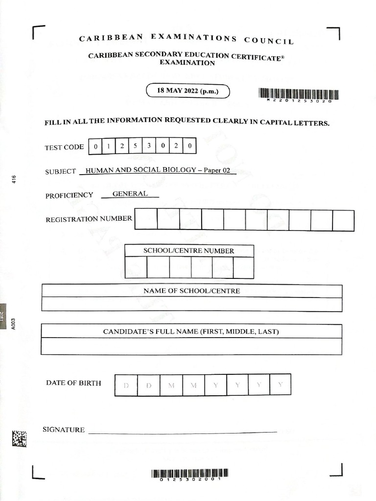 HSB Paper 2 2022 | PDF