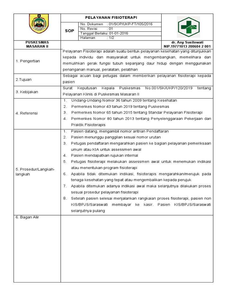 SOP Fisioterapi | PDF