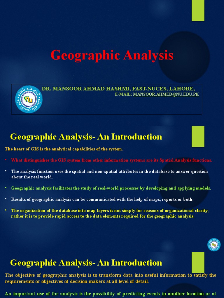 Chapter 7 - Geographic Analysis | PDF | Geographic Information System ...