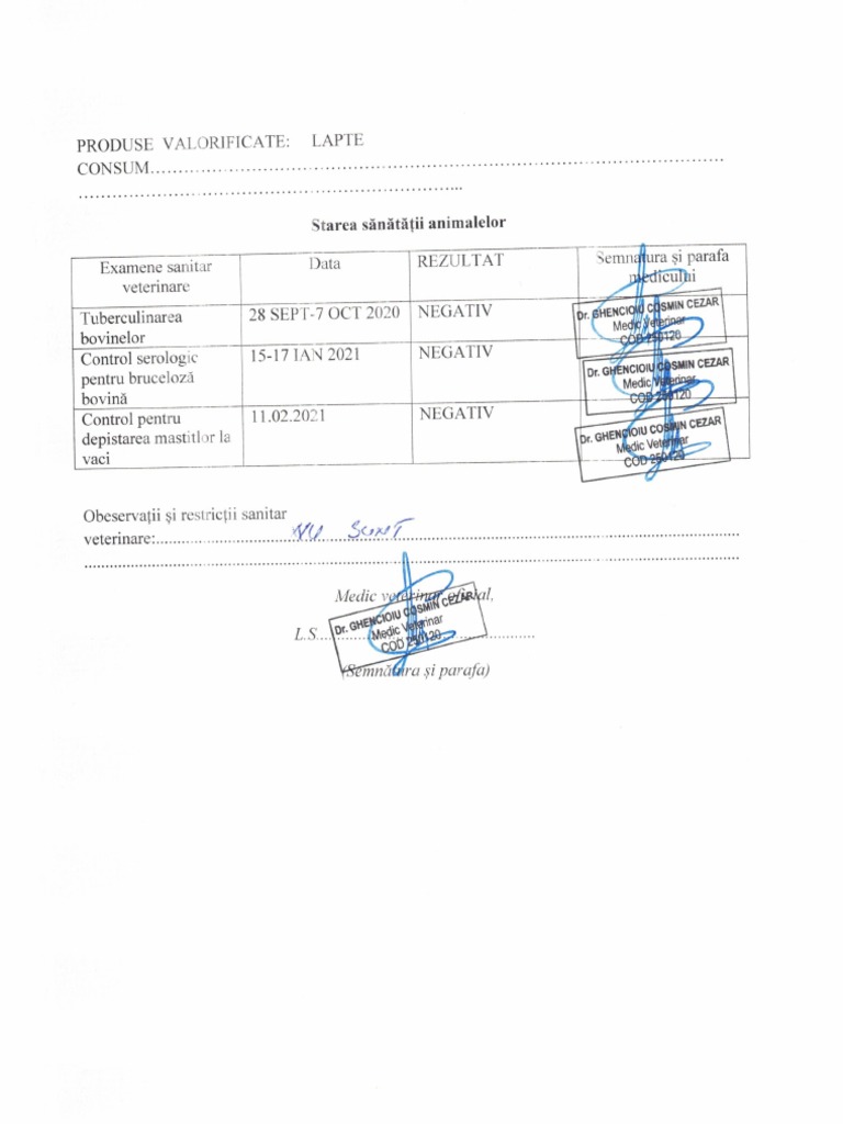 AUTORIZATIE DSV, Atesatare Leucoza, Brelucoza, Fisa Sanatate Animale-1 ...