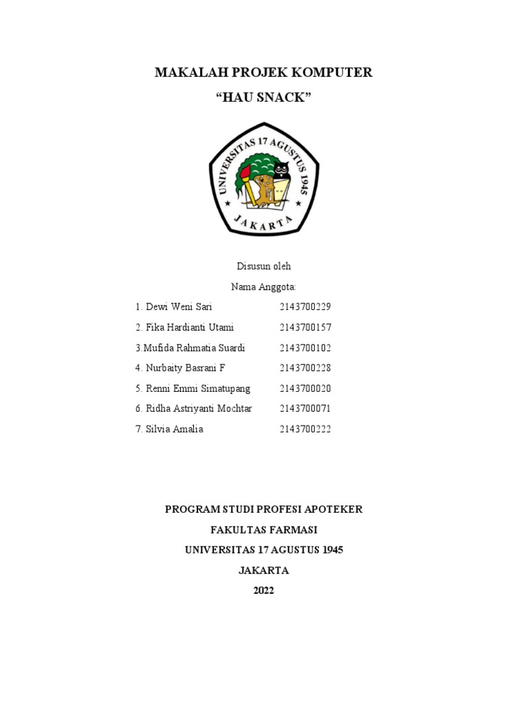 Makalah Projek Komputer | PDF