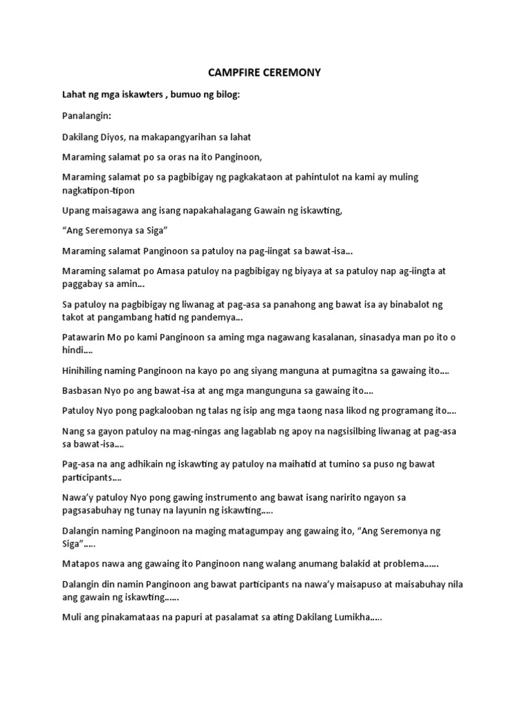 CAMPFIRE-CEREMONY | PDF