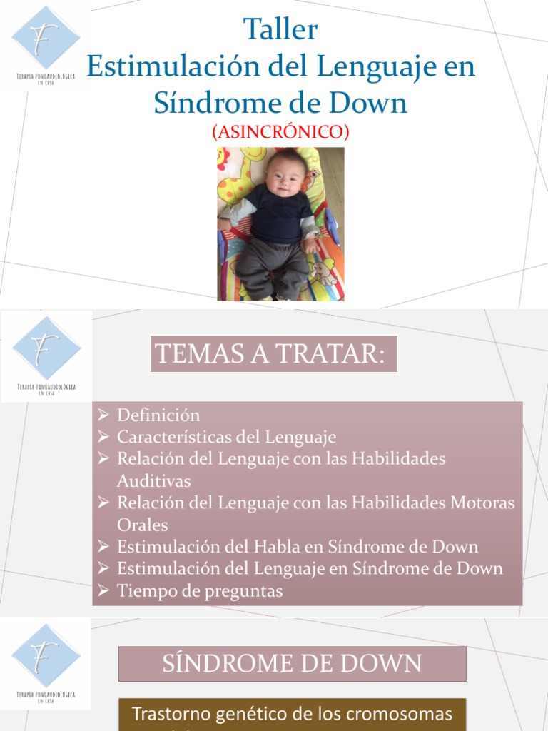 Taller Estimulación Del Lenguaje en Sd. de Down | PDF | Síndrome de ...
