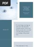 Water Safety: Entries and Exits Guide | PDF | Swimming | Water