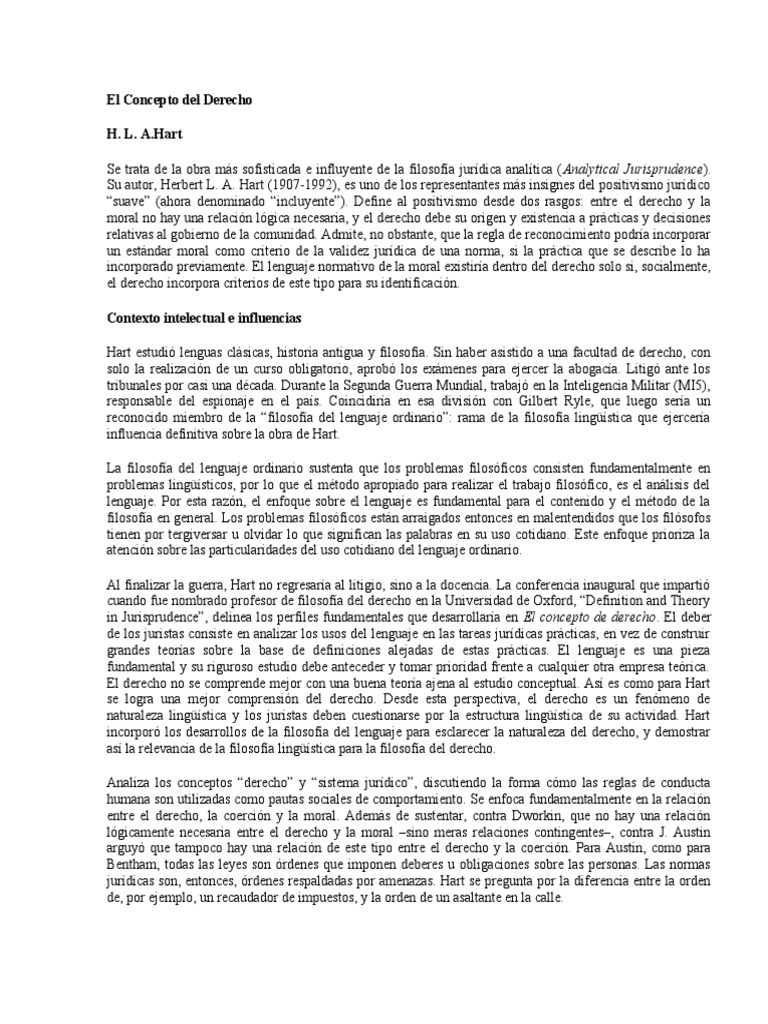 Filosofía del Derecho de H. L. A. Hart | PDF | Juez | Moralidad