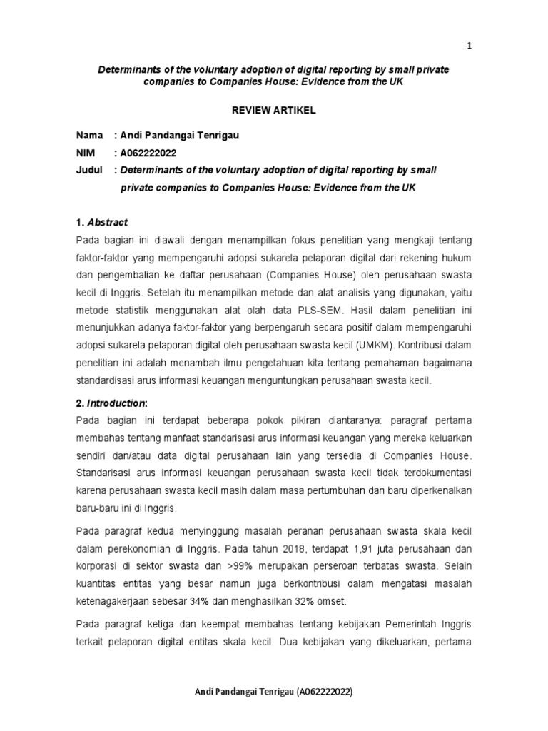 RA1 Andi Pandangai Tenrigau | PDF