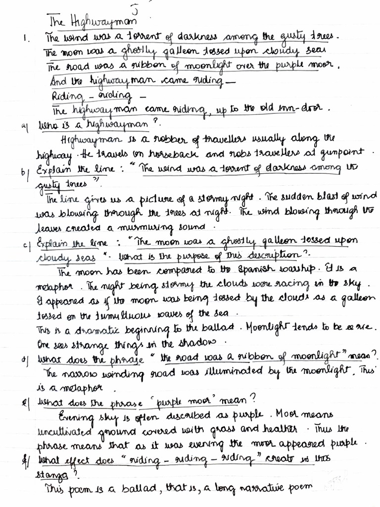 The Highwayman | PDF