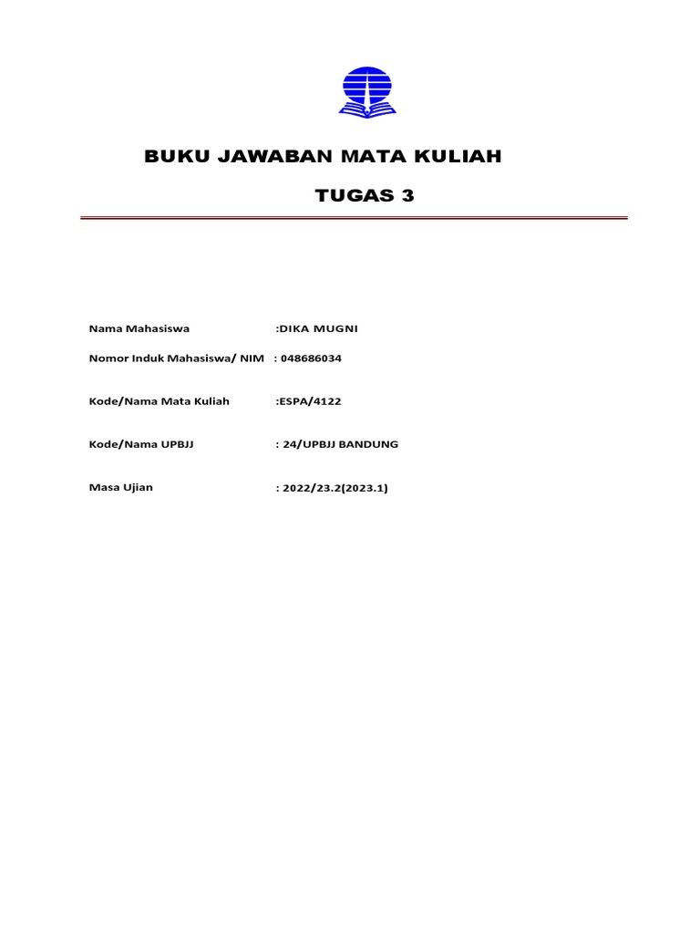 Tugas Mata Kuliah 3 Matematika Ekonomi | PDF
