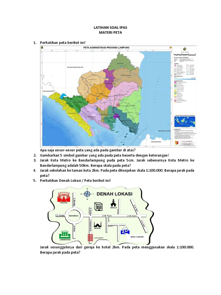 Genap I Maret Latihan Soal Peta | PDF