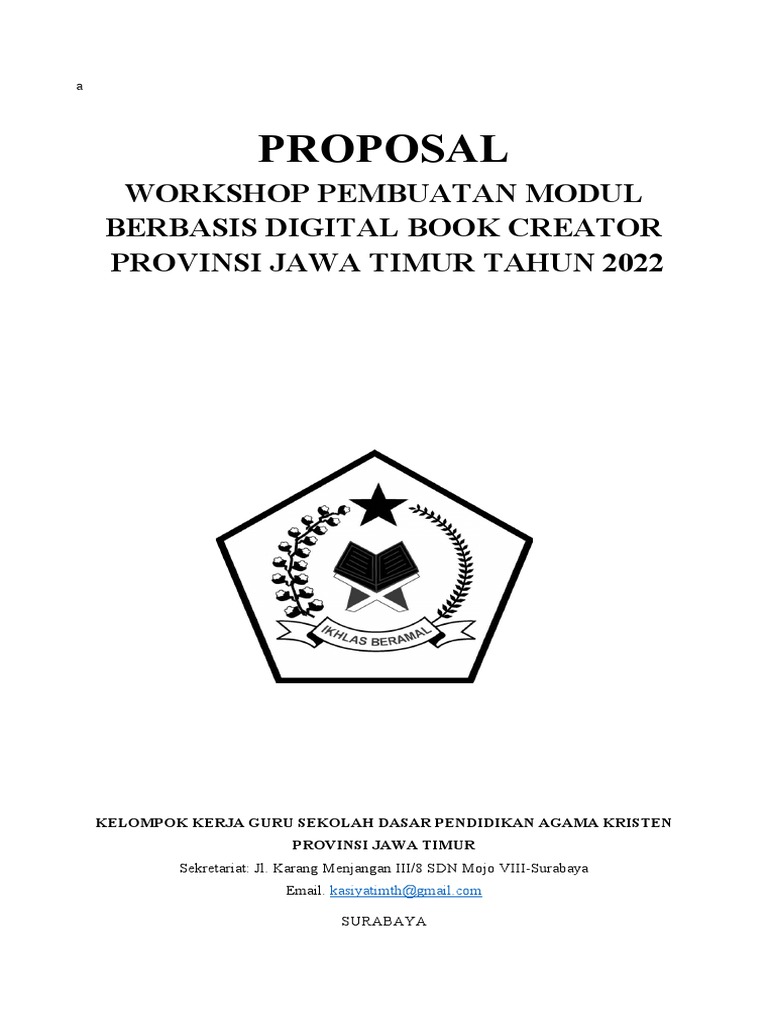 Proposal KKG Provinsi Tahun 2022 New | PDF