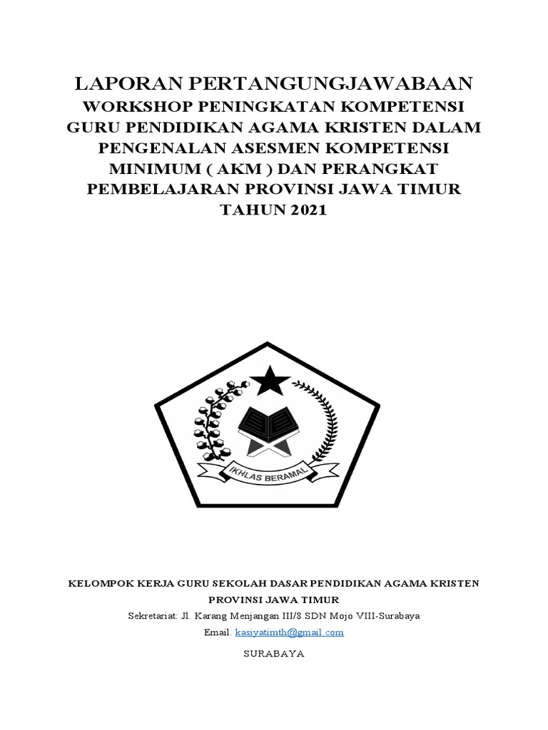 LPJ Workshop KKG Provinsi Tahun 2021 | PDF