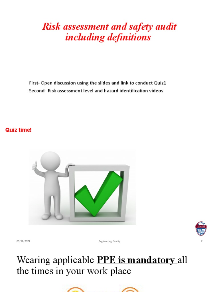 Risk Assessment, Safety Audit and Gas Leak | PDF | Occupational Safety ...
