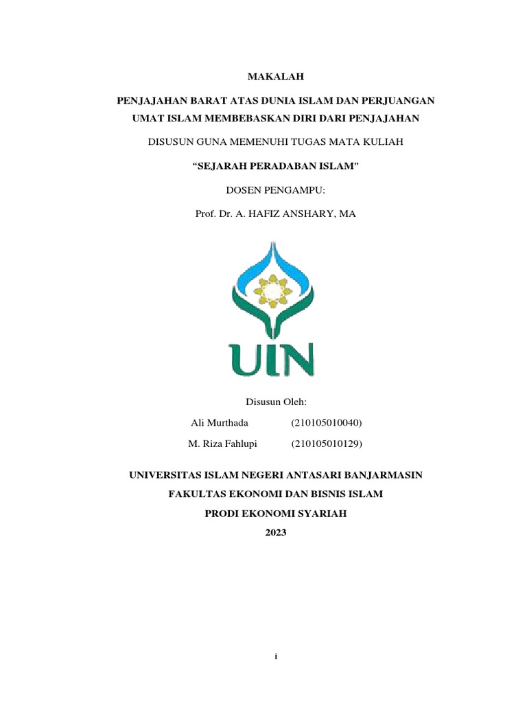 Penjajahan Barat dan Perjuangan Islam | PDF
