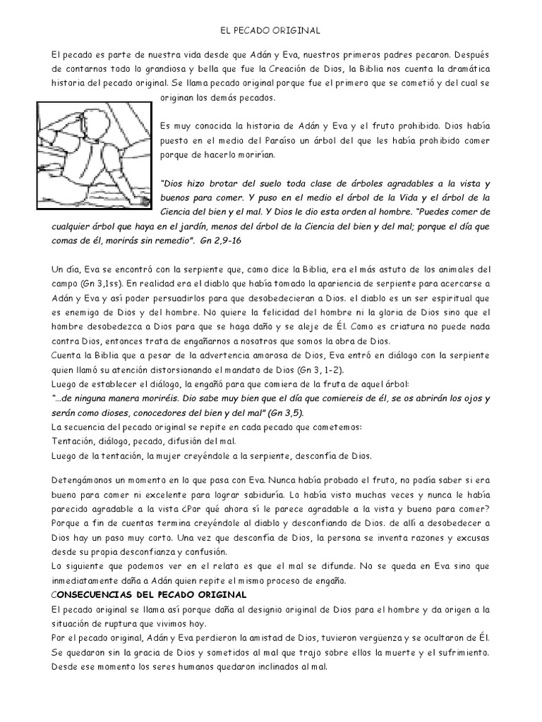 El Pecado Original | PDF | Adán y Eva | Pecado