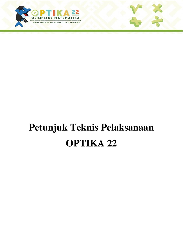 Petunjuk Teknis Optika 22 | PDF