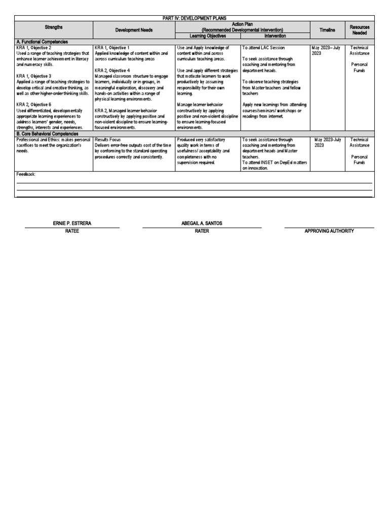 RPMS Developmental-Plan | PDF | Learning | Mentorship
