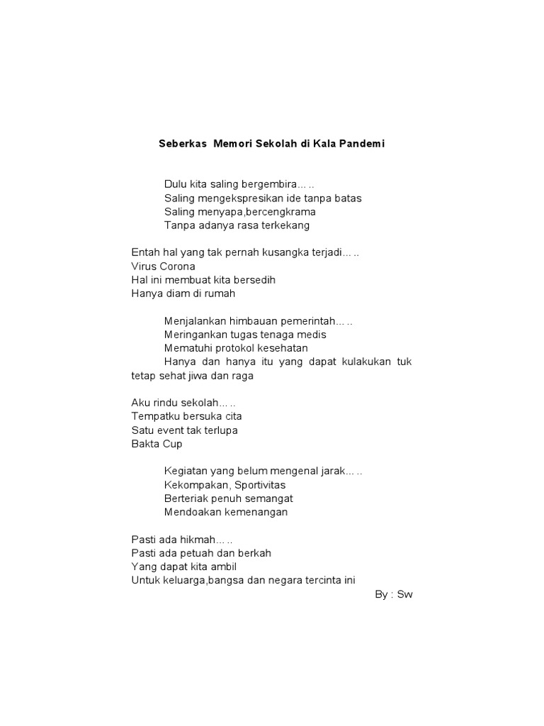 Puisi Bahasa Indonesia PDF | PDF