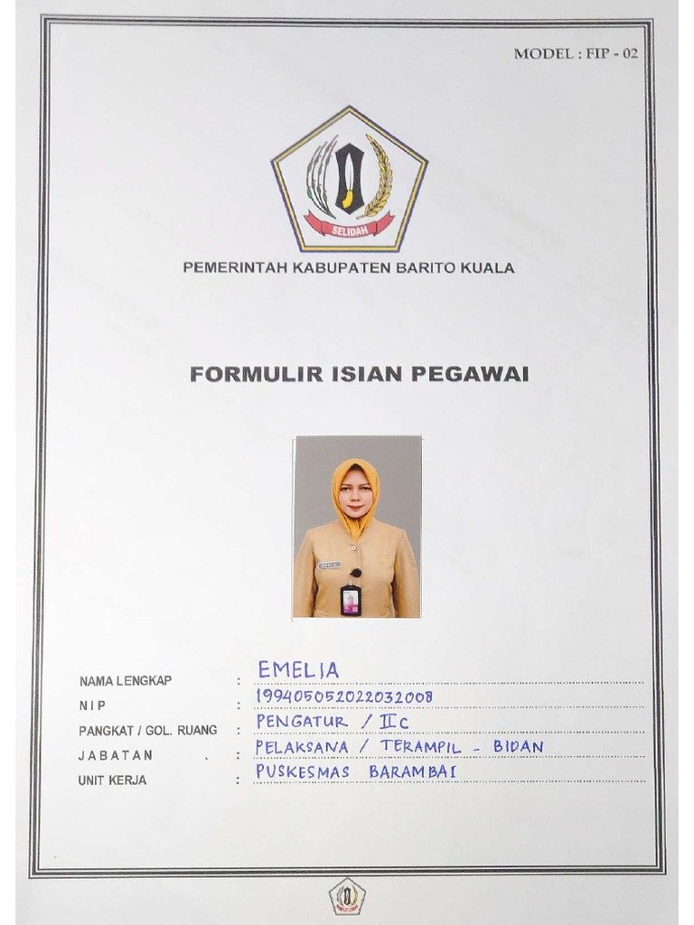 Formulir Isian Pegawai | PDF