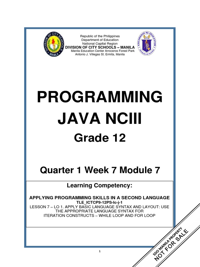 COMPUTER-PROGRAMMING-12 Q1 W7 Mod7 | PDF