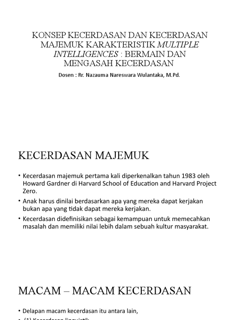 Kecerdasan Majemuk | PDF