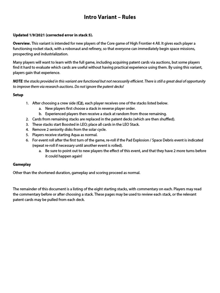 High Frontier 4 All - Intro Variant | PDF | Rocket Engine | Nuclear Reactor