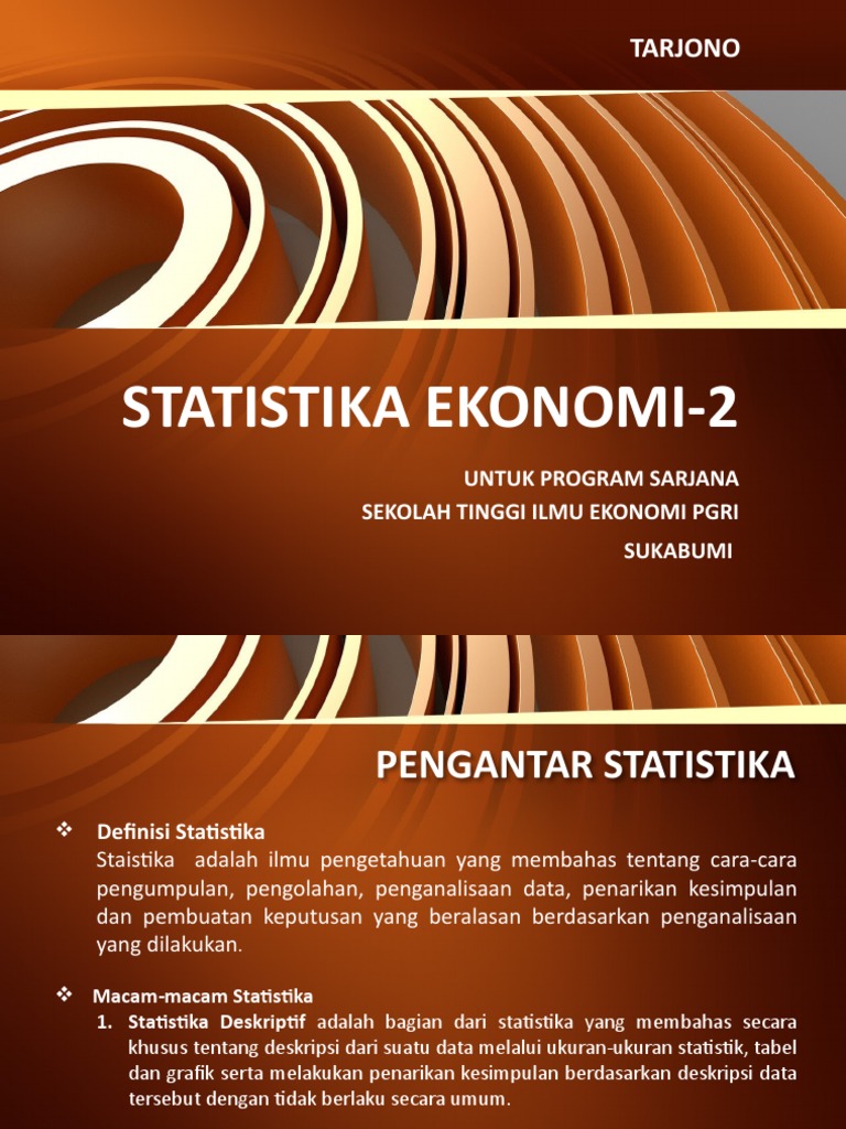Statistika Ekonomi-2 | PDF