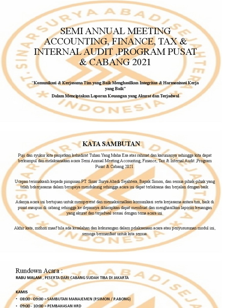 Modul Semi Annual Meeting | PDF