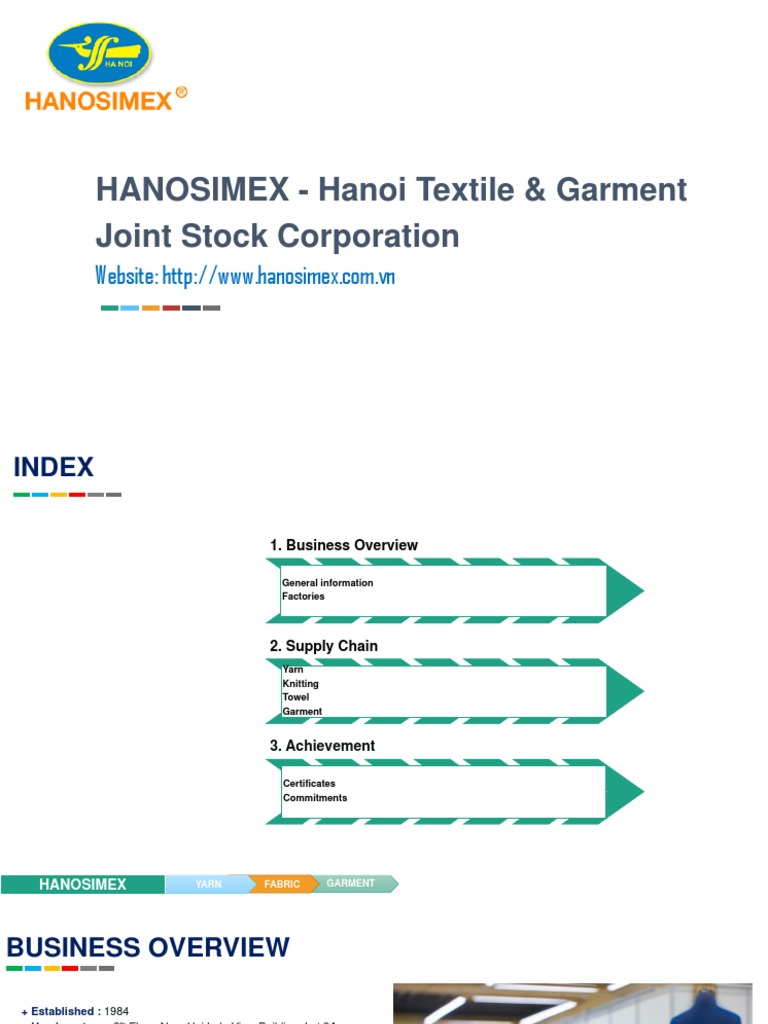 Hanosimex Profile | PDF | Textiles | Yarn
