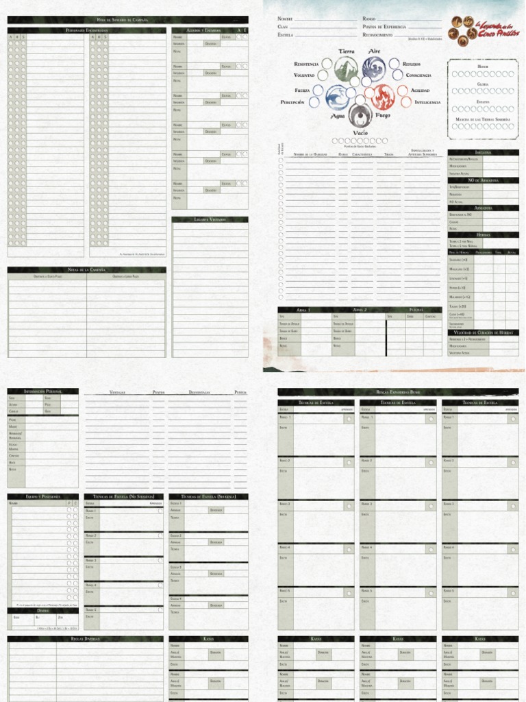 L5A - Bushi Character Sheet | PDF