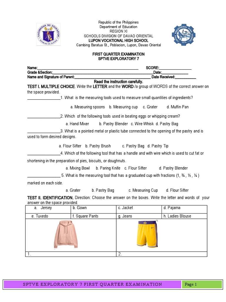 7-First Summative Test | PDF | Career & Growth
