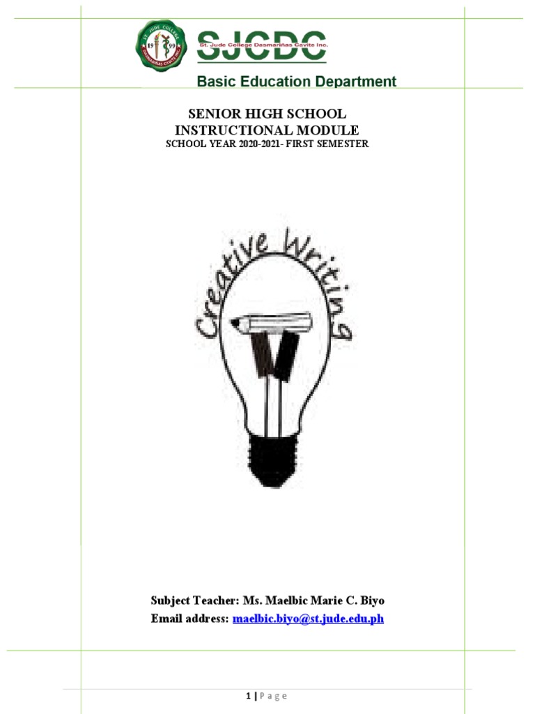 Creative Writing - For Merge | PDF | Poetry | Perception