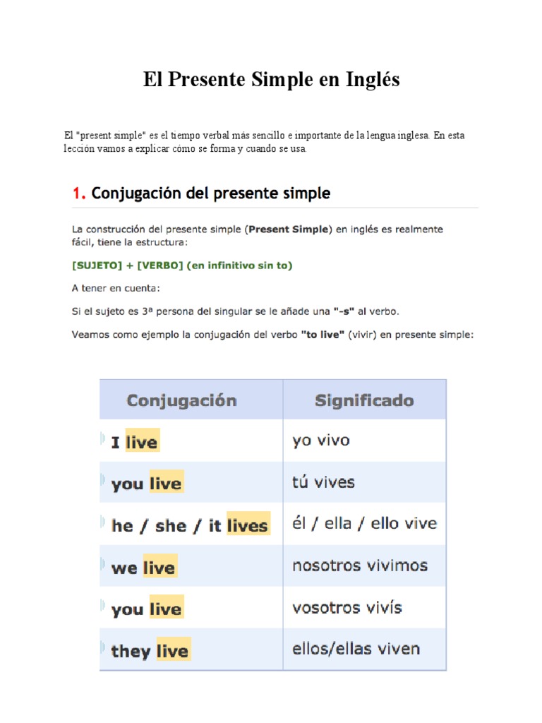 Simple Present PDF | PDF