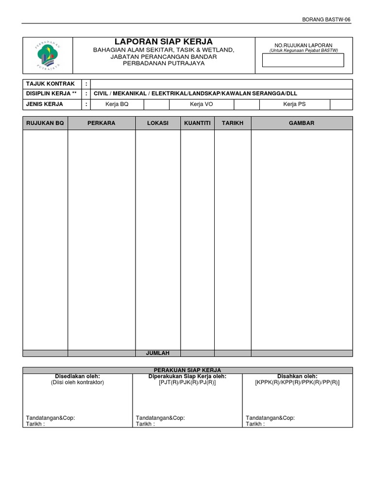 Format 06 Laporan Siap Kerja | PDF