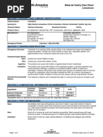 Limestone MSDS and Safety Information | PDF | Chemistry | Chemical Substances
