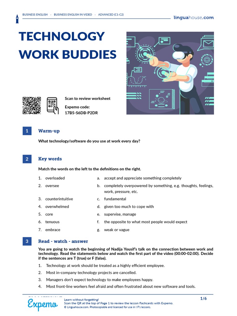 Technology Work Buddies British English Student Ver2 | PDF | Linguistics
