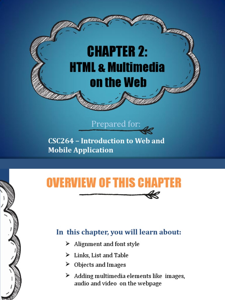 Chap 02a - HTML and Multimedia On The Web | PDF | Hyperlink | Html Element