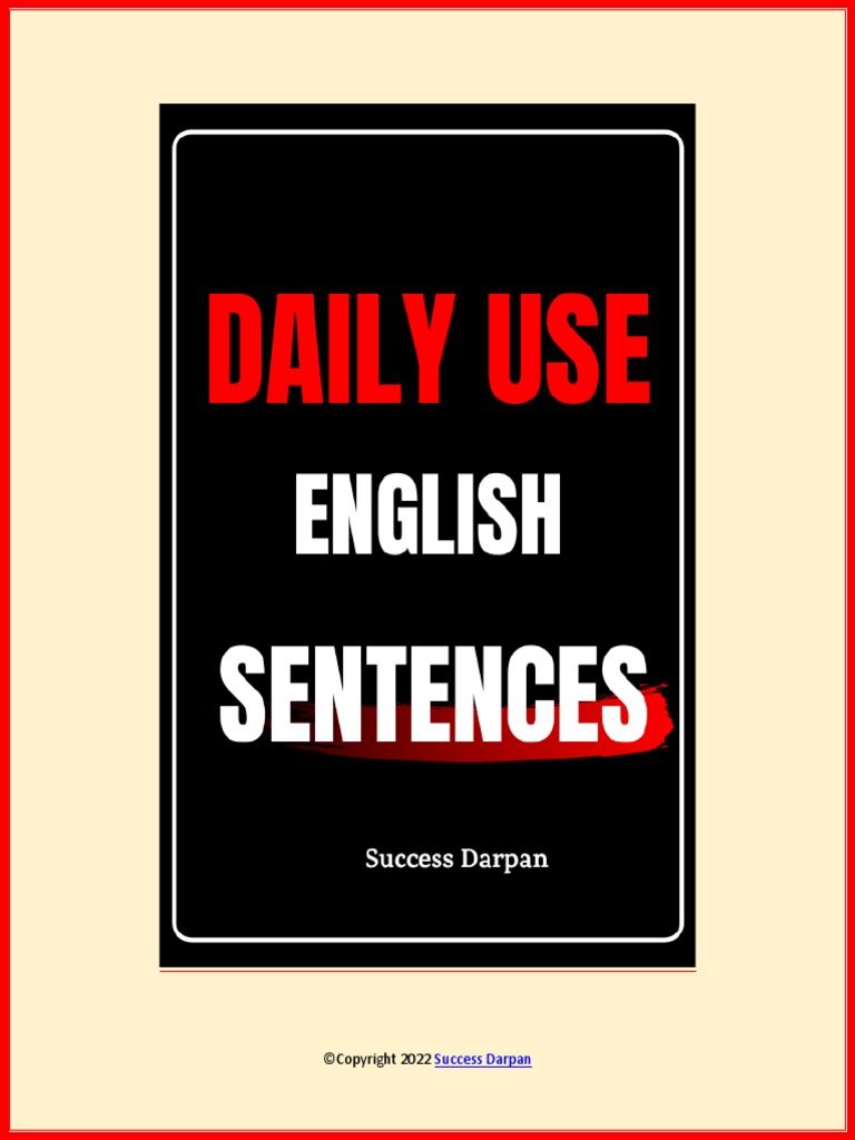 Daily Use English Sentences (English) | PDF | English Language