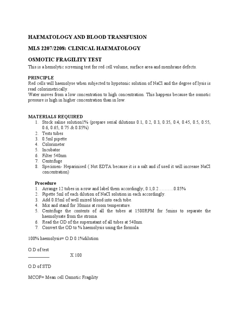 Clinical Hematology Procedures Guide | PDF | Coagulation | Blood Plasma