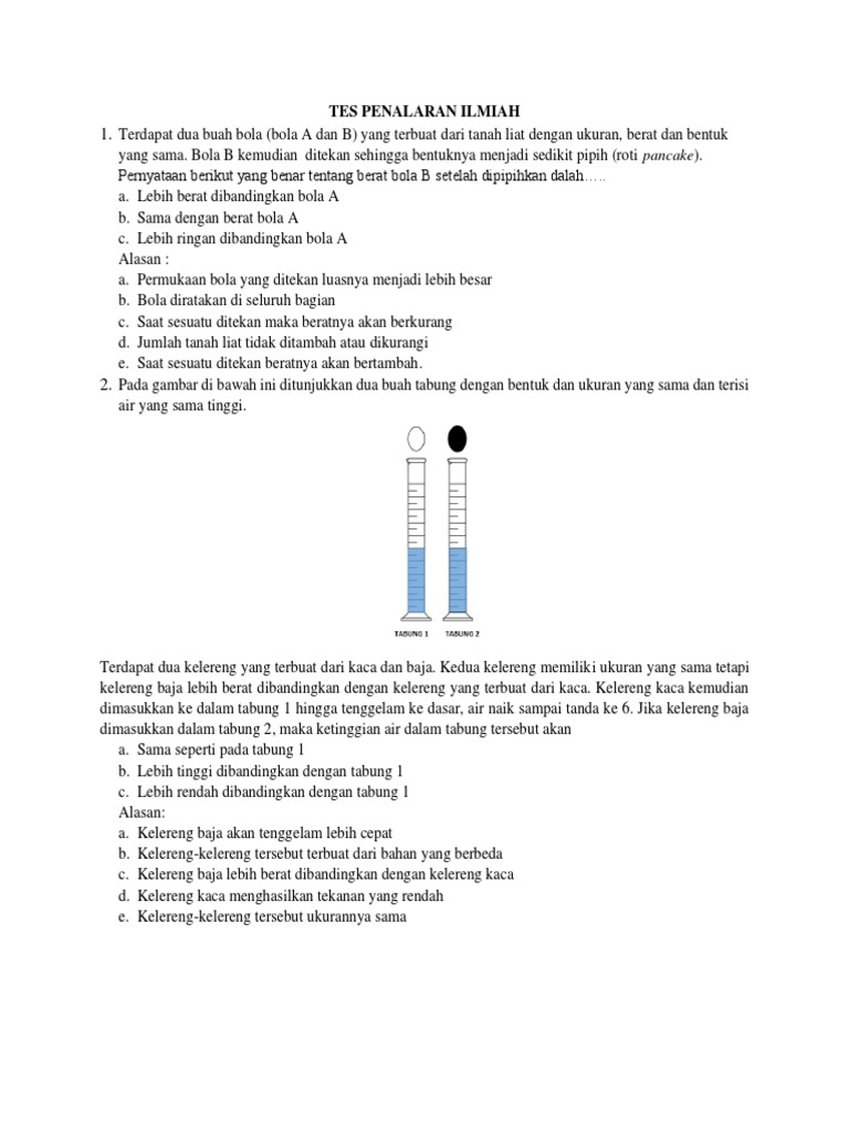 Scientific Reasoning Test Pdf