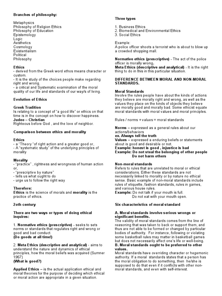 Gec Ethics Pdf Morality Applied Ethics