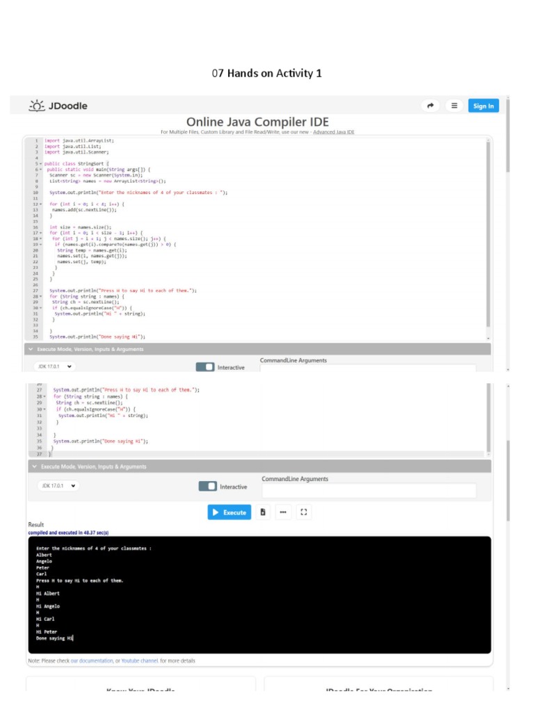07 Hands On Activity 1 | PDF
