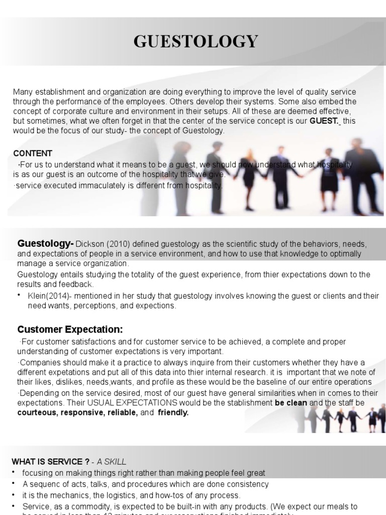 GUESTOLOGY | PDF | Customer | Organizational Culture