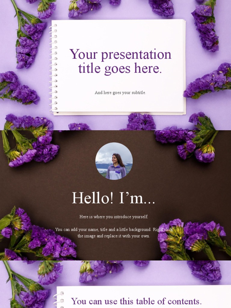 Purple Wildflowers Photo Background SlidesMania | PDF