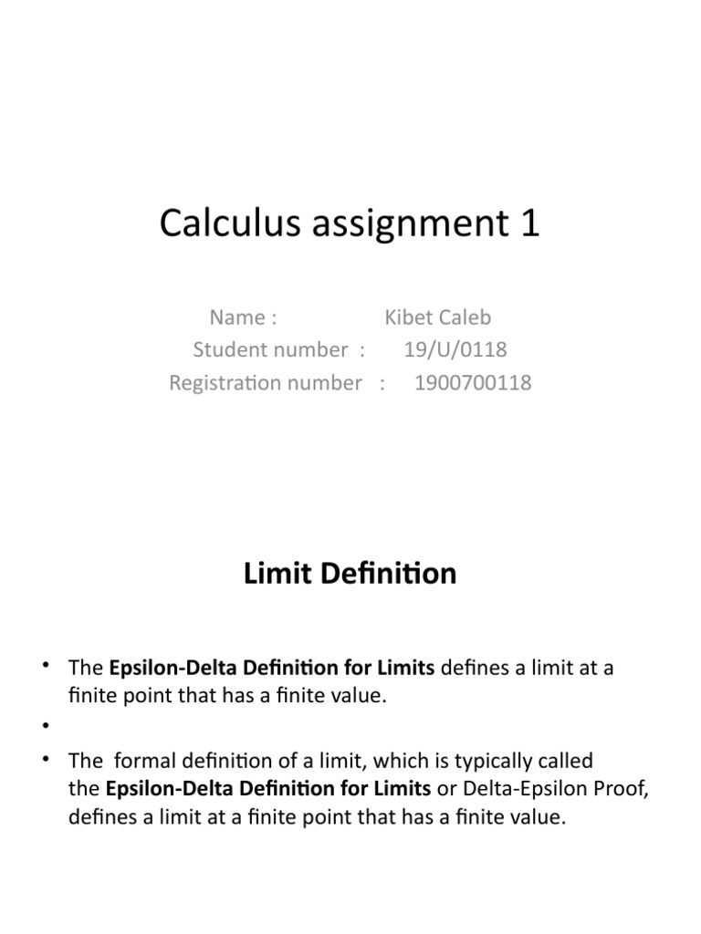 Calculus Assignment 1 | PDF | Algebra | Analysis