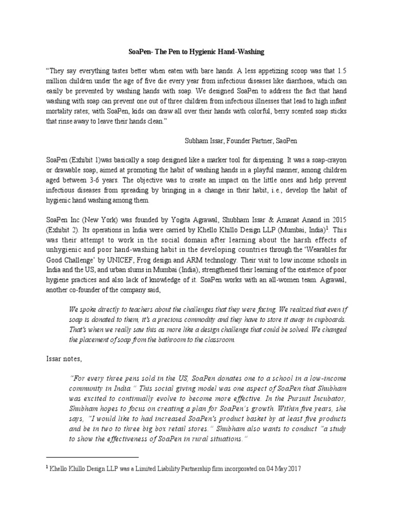 SoaPen: Fun Hand-Washing for Kids | PDF