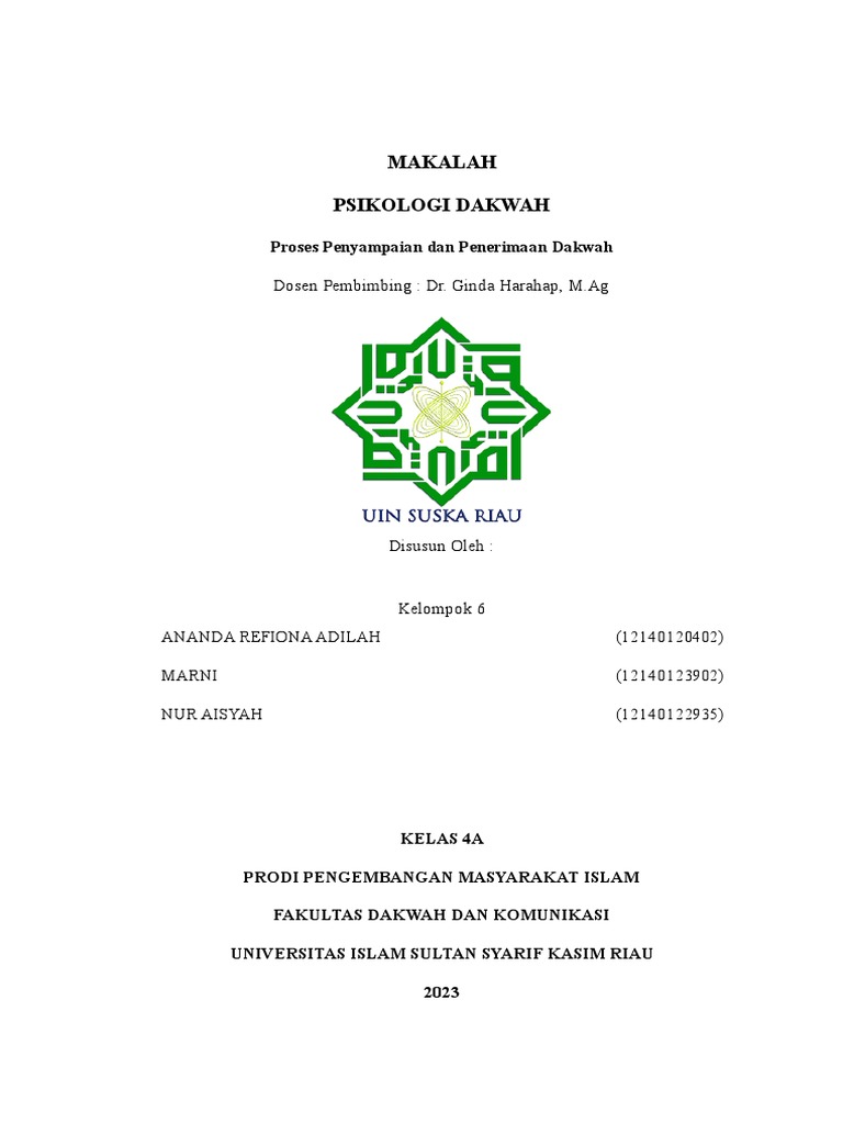 Proses Penyampaian Dan Penerimaan Dakwah | PDF