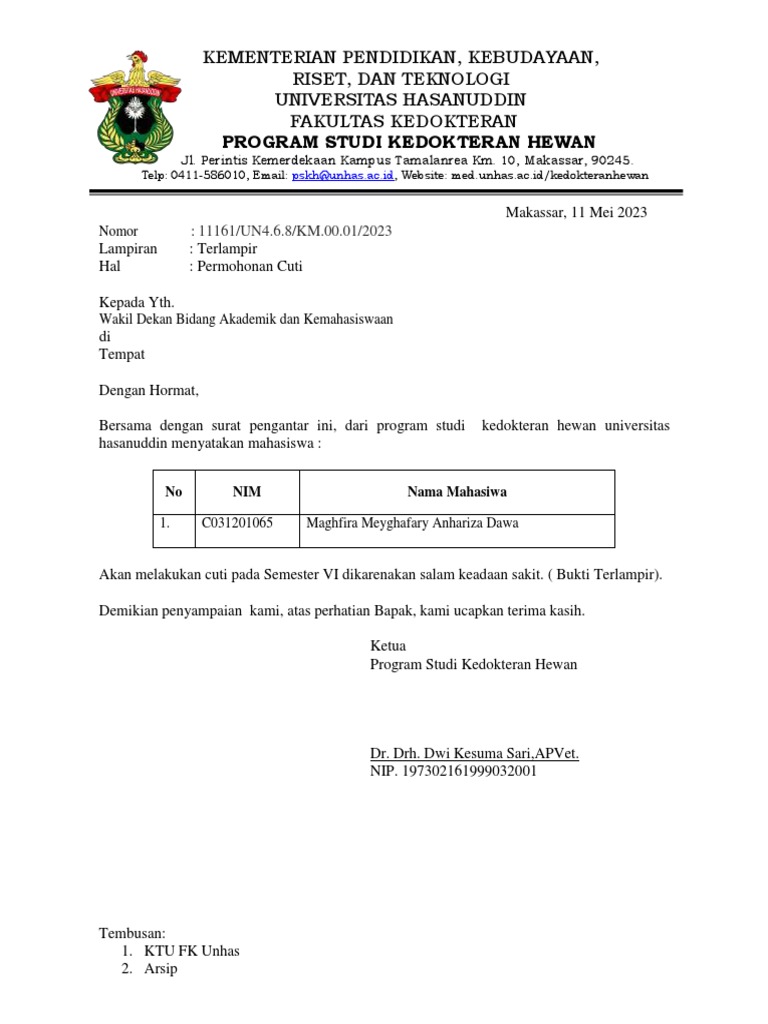 Surat Cuti | PDF