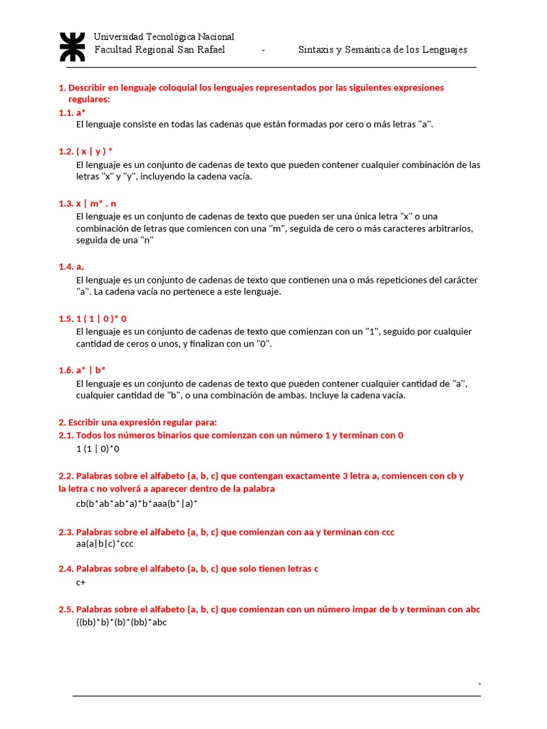 Trabajo Práctico #02 SSL - Mauricio Valdés | PDF | Lenguaje de programación | Expresión regular