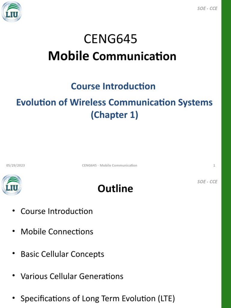 00-Chapter1-Introduction To Cellular Networks | PDF | Cellular Network | 4 G