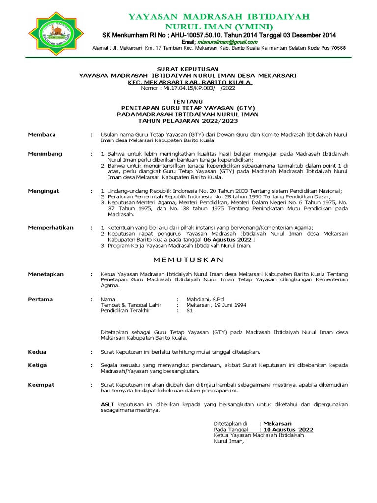 SK Yayasan 2022-2023 | PDF